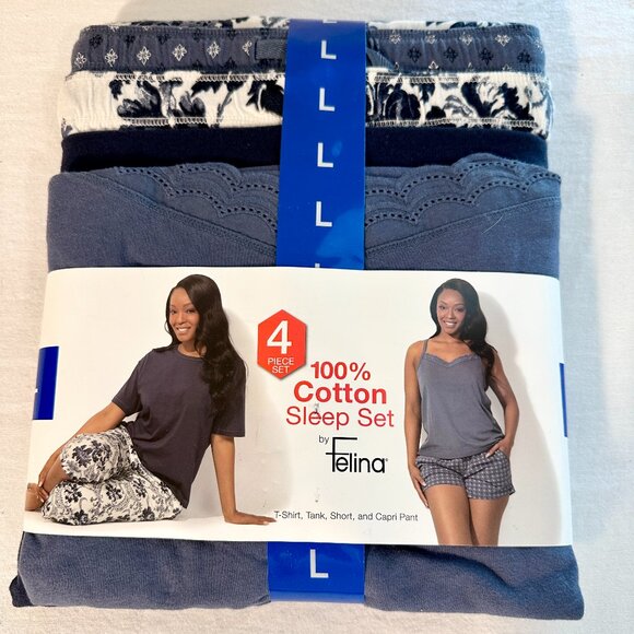 Felina | Intimates & Sleepwear | Felina Womens 4 Piece 0 Cotton Sleep ...